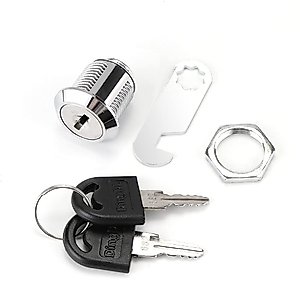 Cam Lock,Security Mailbox Lock, Cam Lock 2pcs Drawer Locks with 4 Keys Lock Furniture Hardware Door Cabinet Lock for Office Desk Letter Box Cam Locks 16mm 20mm 25mm 30mm (Color : 25mm) (Color : 30mm