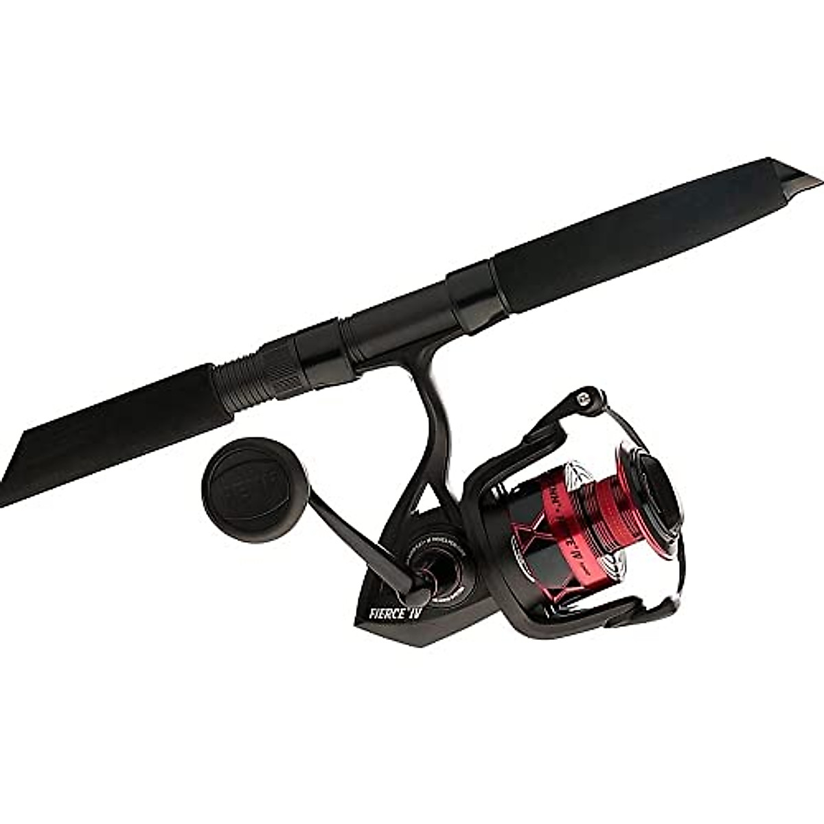 PENN Fierce IV Spinning Reel and Fishing Rod Combo, Black/Red