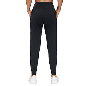 THE GYM PEOPLE Women's Joggers Pants Lightweight Athletic Leggings Tapered Lounge Pants for Workout, Yoga, Running (XX-Large, Black)