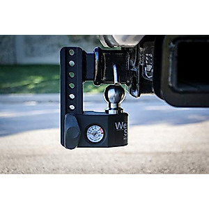 Weigh Safe Adjustable Trailer Hitch Ball Mount - 6" Drop Hitch for 2" Receiver w/ 2 pc Keyed Alike Lock Set, Premium Steel Trailer Tow Hitch w/Built in Weight Scale for Anti Sway, 15,000 lbs GTW
