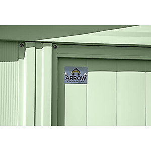 Arrow Classic Steel Storage Shed, 8x6, Sage Green