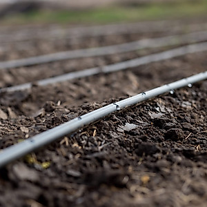500'ft Drip Irrigation Line 1/4" Tubing Roll, 6" Emitter Spacing .52 GPH Black (.170 ID x 240 OD) (500' Foot Roll)