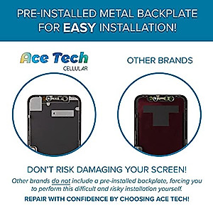 Ace Tech Cellular Compatible with iPhone XR Premium LCD Screen Replacement 6.1 inch (Model A1984, A2105, A2106, A2108) High Resolution Display digitizer Assembly Touch Screen