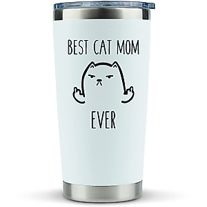 KLUBI Owl Gifts for Women- Owl Drink to That 12oz Glitter White Wine Tumbler or Coffee Mug - Idea for Owl Lover, Birthday, Glass, Cup, Kitchen Decor