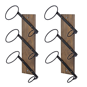 Taprion Wine Rack Wall Mounted, Wood Wall Wine Rack for 6 Wine Bottles, A Stylish and Space-Saving Wine Rack for Kitchen, Dining Room, Home Bar, Wine Cellar (6 Wine Bottles)