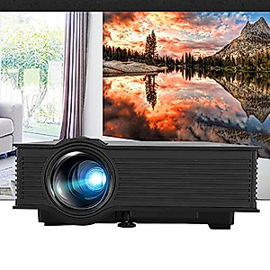 Goshyda Mini Portable Projector, HD 1080P LED, Wireless WiFi Bluetooth, TV Video Home Cinema Theater Movie Smart proyector, HDMI,VGA, USB, AV, for Laptop Smartphone(US)