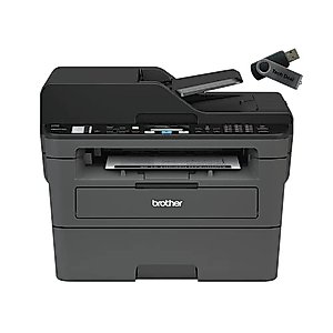 Brother MFC-L27 10DW Series Compact Wireless Monochrome Laser All-in-One Printer, Print Copy Scan Fax, Speed Up to 32 ppm, Auto Duplex Print, 2-line LCD, Mobile Printing, Tech Deal USB