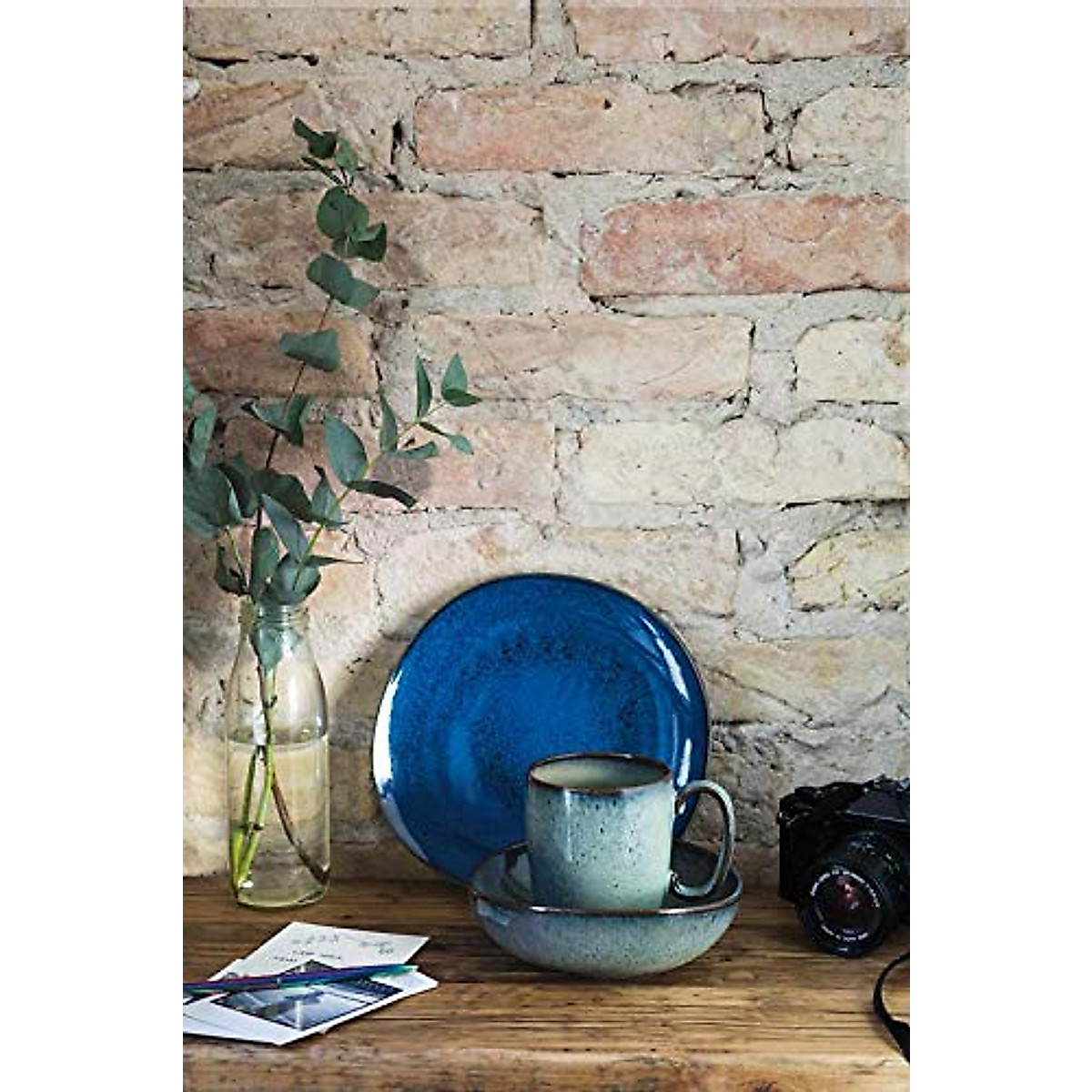 Villeroy & Boch Lave Bleu Dinner Plate, 11x1 in, Stoneware, Blue