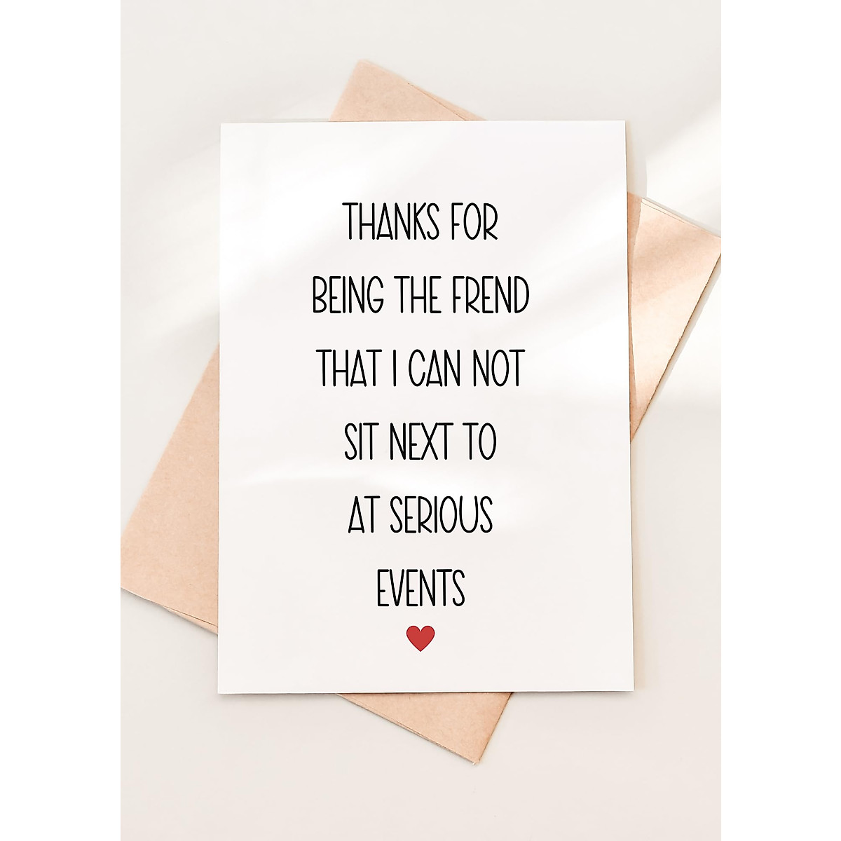 TEEMI-Funny Card For Friend, Best Friend Birthday Card, Funny Bestie Birthday Day Card, Thank You Card, Card For Him Her Them CANNOT Sit NEXT TO