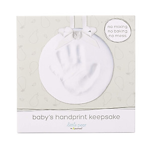 Little Pear Hanging Baby's Print Keepsake Ornament, Nursery Décor, Creative Baby Gift, Addition to Baby Registry, Holiday Stocking Stuffer, Idea 5x5x0.75 Inch (Pack of 1)