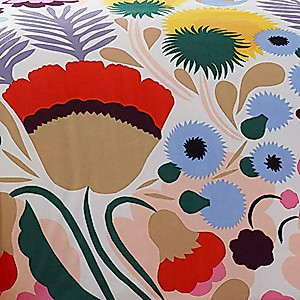 Marimekko - Queen Duvet Cover Set, Cotton Percale Bedding with Matching Shams, All Season Home Decor (Ojakellukka Multicolor, Queen)