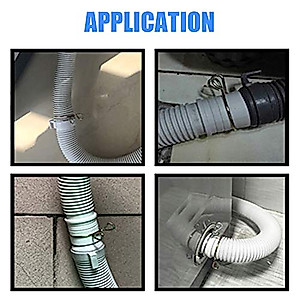 Glarks 290Pcs Fuel Line Hose Water Pipe Air Tubing Spring Clips Clamps Assortment Kit - Size 5-13MM