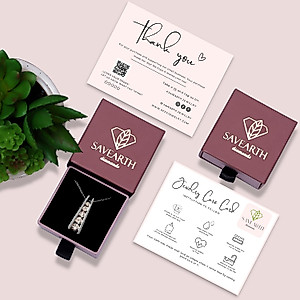 1.25 Carat Round Cut Lab Created Moissanite Diamond Five Stone Journey Bar Pendant Necklace In 14k White Gold Plated 925 Sterling Silver Jewelry With 18" Chain)