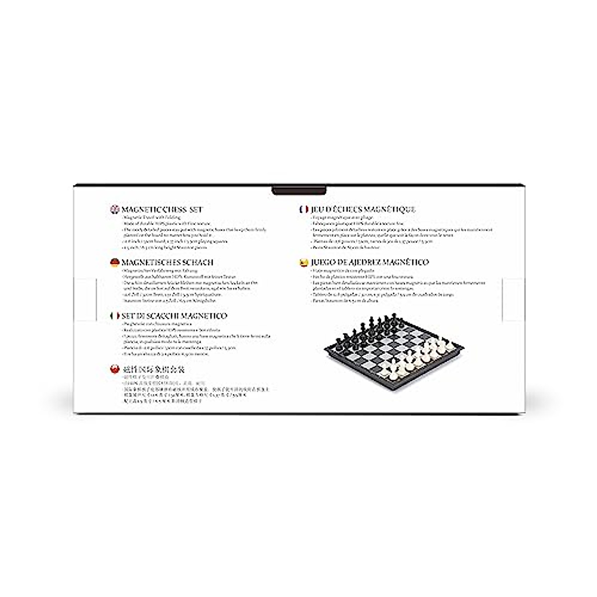 A&A Magnetic Plastic Travel Chess Set w/Folding Chess Board, Educational Toys for Kids and Adults - 12.6"(32cm) * 12.6"(32cm) Board