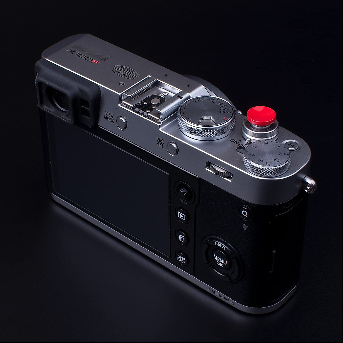 VKO Metal Soft Shutter Release Button,Delicate Camera Shutter Button Black Red Dark-red Gray 11mm Concave Surface(4 Pack)