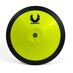 Olympus Preliminary Discus 2kg -1.6kg - 1kg Low-Spin Discus, 65-70% Rim Weight - World Athletics Approved Track & Field Throwing Discus for High School & College Athletes (1.6, kilograms)