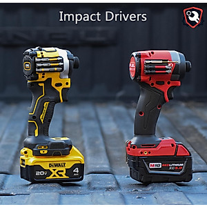 Tool Army Magnetic Bit Holder for Drill and Impact Drivers - with 3M Adhesive - Fits most Drills: Milwaukee, Dewalt, Ryobi, Klein, Bosch