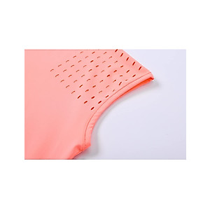 Moydan Golf Clothes for Women,Tennis Polo Shirts Athletic Moisture Wicking Running Short Sleeve Sport T Shirts V Neck Summer Casual Clothes Orange M