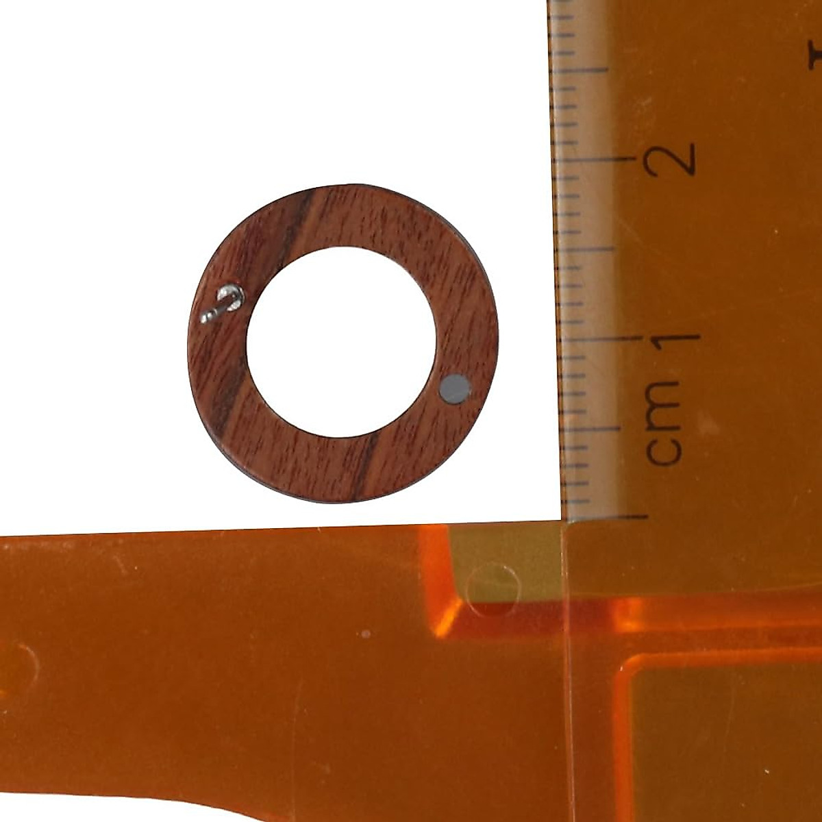 HomeSoGood 20Pcs Wood Earrings Ring Shaped Wooden Earring Posts Stud with Loop for Women DIY Jewelry Making Supplies