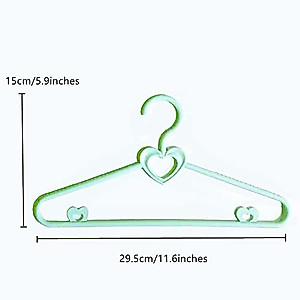 Malikesy 10pcs Baby Hangers Newborn, Heart Design, Baby Hangers for Clothes, Multicolored Toddler Clothes Hangers, Nursery Hangers for Baby