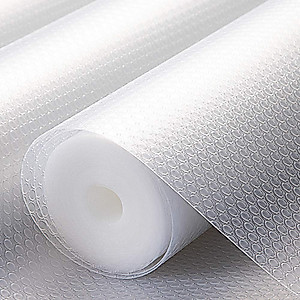 Shelf Liner Non-Adhesive, Drawer and Cabinet Liners Easy to Cut, EVA Refrigerator Mat for Kitchen Cupboard, Bathroom Shelves, Shoe Rack (11.9 x 59 inches)