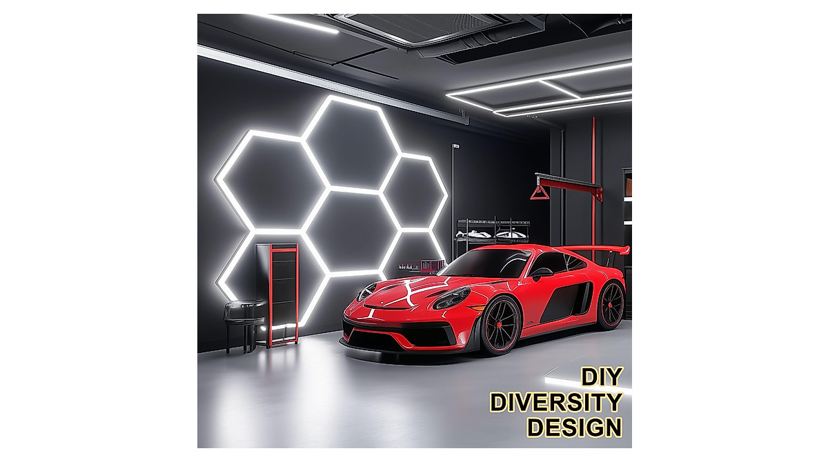 SLARY LED Hexagon Garage Lights 24 Pack Bright Ceiling LEDs