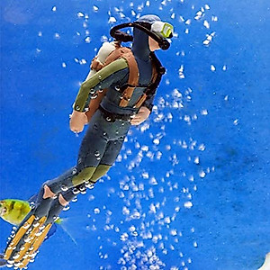 WAYUTO Fish Tank Diver Floating Ornament - Aquarium Decoration Scuba Diver Figurines Mini Swimmers Figurines for Home Decor Fish Tank Landscape Ornament Blue