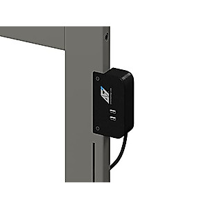 Atlantic Furniture AR8611009 Madison Platform Bed with Open Foot Board, Twin XL, Grey