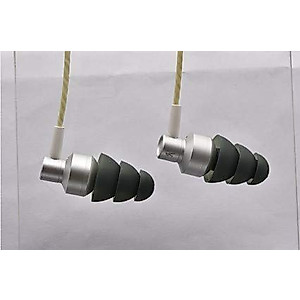 Zotech 20 Pcs Triple Flange Ear Tips Silicone Replacement Ear Buds Tips (Black)