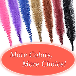 Marley Hair 10 Inch 7 Packs Pre Separated Springy Afro Twist Hair Marley Twist Braiding Hair for Faux Locs Crochet Hair Pre Fluffed Spring Twist Hair Extensions (10",1B)