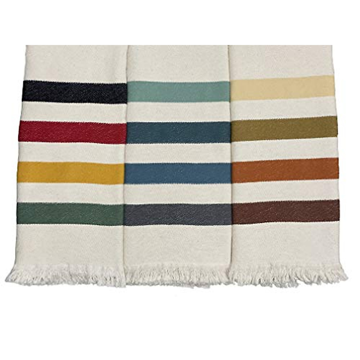 Pure Country Weavers Bent Creek Stripe Blanket - Patterns Gift Tapestry Throw Woven from Cotton - Made in The USA (73x48)