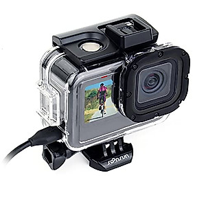 SOONSUN Skeleton Protective Housing Case for GoPro Hero 11 Black / Hero 10 Black / Hero 9 Black - Includes Aluminum Battery Cover Side Door with Charging Port, Charging Without Removing Housing Case