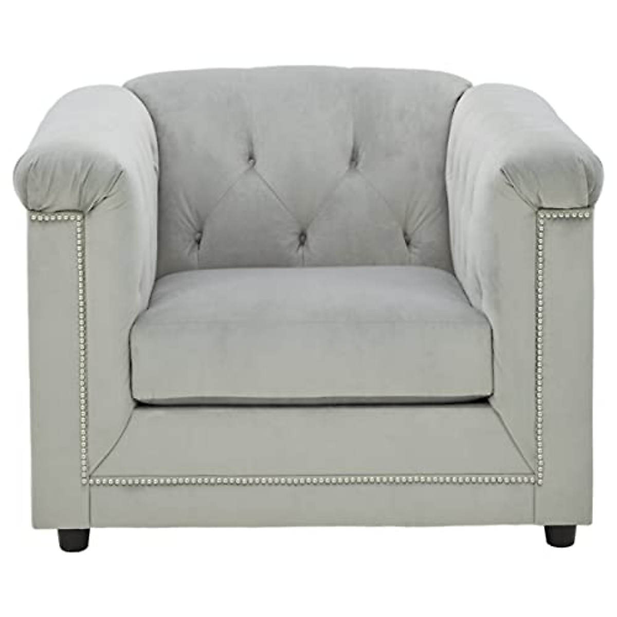 Signature Design by Ashley Josanna Classic Tufted Upholstered Chair, Gray
