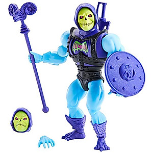 Masters of the Universe Origins Deluxe Skeletor Action Figure, 5.5-in Battle Character for Storytelling Play and Display, Gift for 6 to 10-Year-Olds and Adult Collectors