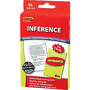 Edupress Reading Comprehension Practice Cards, Inference, Red Level (EP63063) Medium