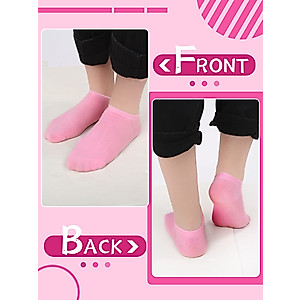 Funtery 20 Pairs Ankle Socks for Women Breathable Low Cut Athletic Socks Dry Fit No Show Soft Pastel Color Socks for gift(Pink)