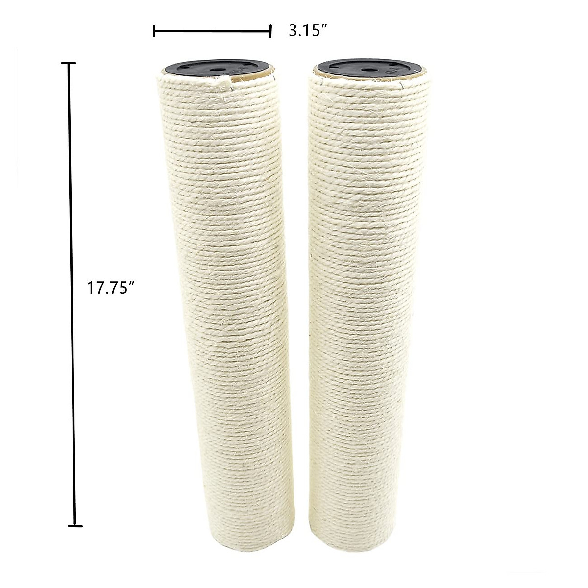 SHENGOCASE Cat Tree Replacement Post 17.7" L,Ø 3.15" Pole with M8 Bolt, Cat Tower Relacement Post, DIY Cat Scratching Post Replacement Part Pole