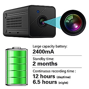 SOLIOM Q7- Indoor Security Cameras,Wireless WiFi Nanny Cam for Indoor Home Pet Dog Baby,1080P Portable Camera with Phone APP Remote Control and Night Vision,Motion Detection