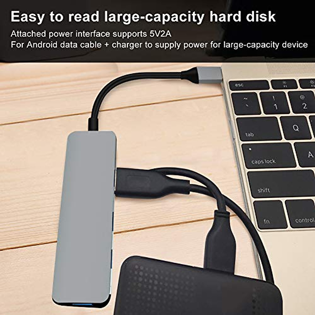 Type-C Expander, Large?Capacity Device PD Power Supply Docking Station, Multifunctional Converter for Type?C Mobile Phone Notebook Keyboard Mouse