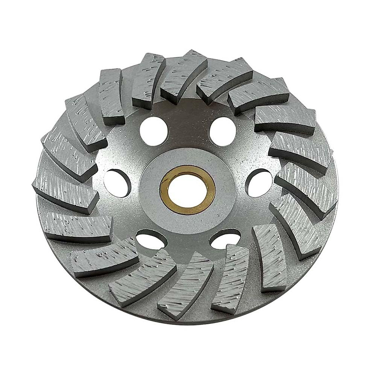 5" Diamond Grinding Wheels for Concrete or Masonry, 18 Turbo Economy Segments, 30/40 Grit, Medium Bond, 7/8"-5/8" Arbor