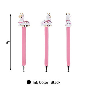 Planet Pens Pink Llama Novelty Pen - Fun & Unique Kids & Adults Ballpoint Pen, Wildlife Farm Animal Writing Pen Instrument For School & Office Desk Decor