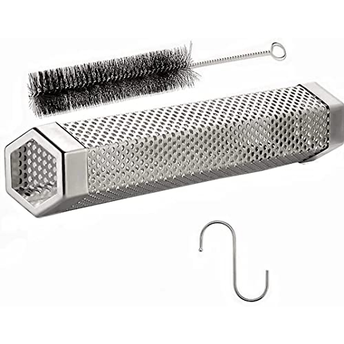 Fuoequl Pellet Smoker Tube 12" PerforatedBBQ Smoke Generator to Add Smoke Flavo