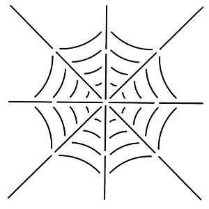 Quilting Creations Spider Web Quilt Stencil, 8 x 8"