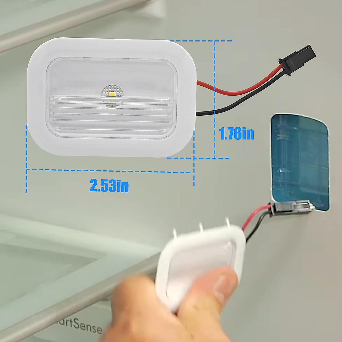 WPW10637153 W11130208 W10758333 W10412708 W10279030 W10637153 W10876279 For Whirlpool KitchenAid Refrigerator LED Light Module Replacement (2)