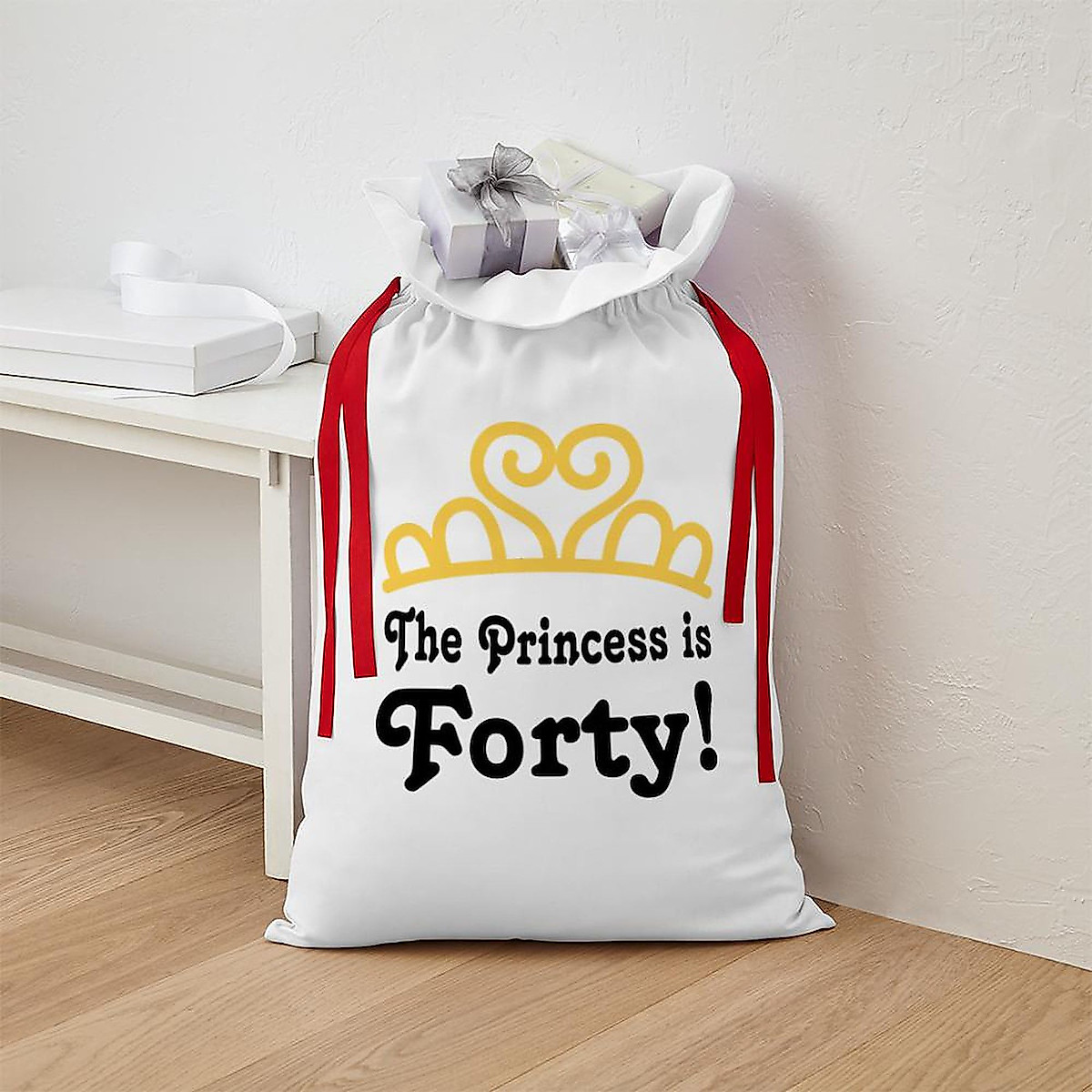 CafePress The Princess Is Forty 40Th Birthday Fabric Gift Bag, 21"x32"