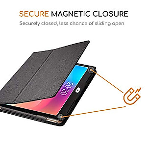 Transwon Case for MAGCH M210 M101 X10 Tablet 10 Inch/FEONAL ZONKO MEIZE K118 K116 Tablet Case/Xiashuanghu RS10 Tablet Case/Kaktin Android Tablet 10 Inch Case(Rear Camera in The Middle) - Black