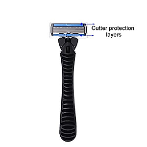 6-Layer Blade Women's Razor BEoffer 6 Pack Razor Blade Silky Smooth Shave for Women Body Arm Leg Hair Bikini Safety Razor Blades Close Shave with Minimal Irritation Disposable Razors Hair Remover