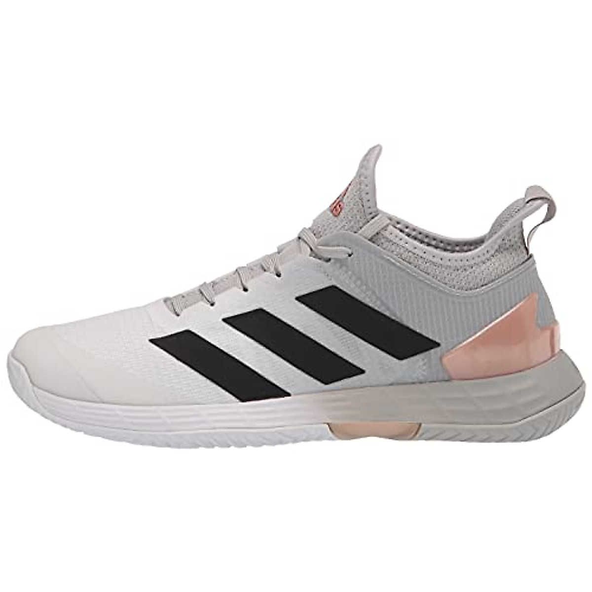 adidas Women's Adizero Ubersonic 4 Tennis Shoe, Grey/Black/White, 6.5
