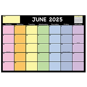 2 pcs 2024-2025 Academic Year Desk Calendar Black/White and Chalkboard Design Combination Pack, 12 months with notes space major holidays 13” x 19” Wall/Desk Teacher Planner Classroom Office Home Organization