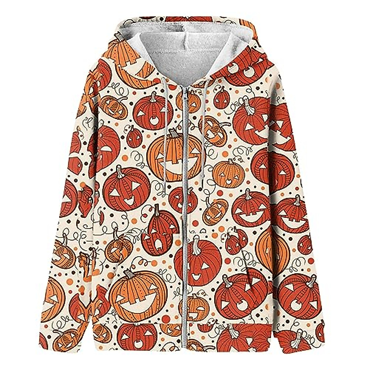 Halloween 2023 Womens Zip Up Hoodies Lightweight Graphic Sweatshirts Long Sleeve Cute Pullover Drawstring Sweatshirt with Pockets Search History Fall Winter Autumn